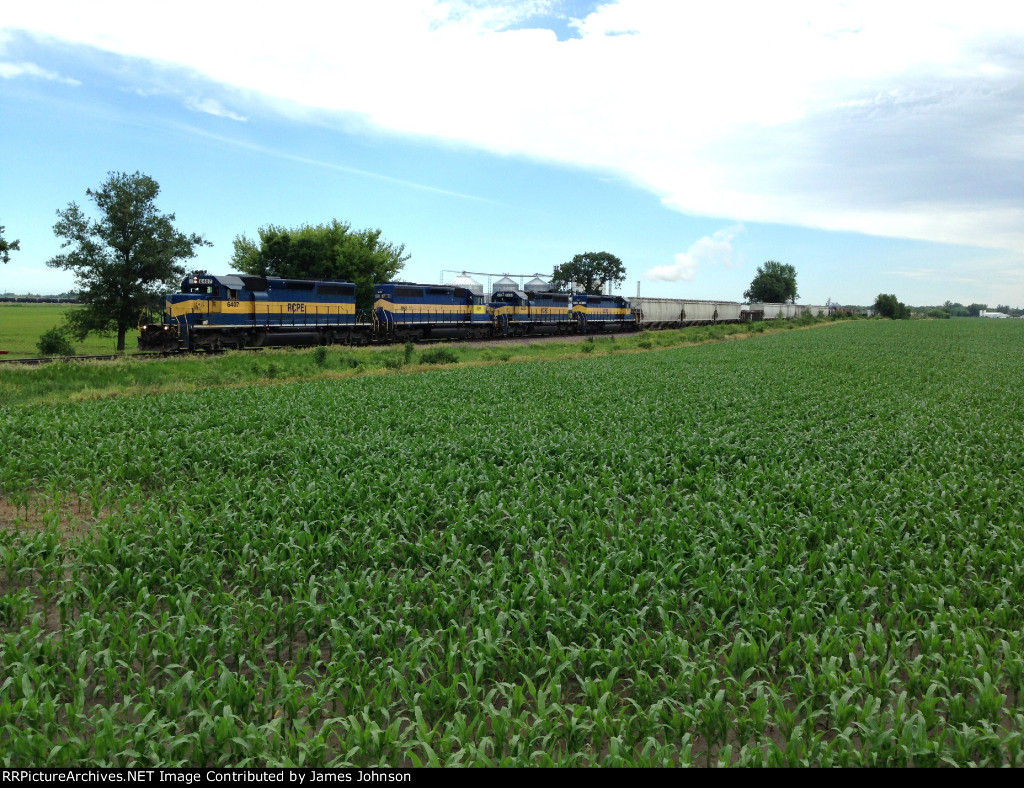 With new reporting marks-This RCPE engine leads a DME unit and Two more RCPE units on a ...